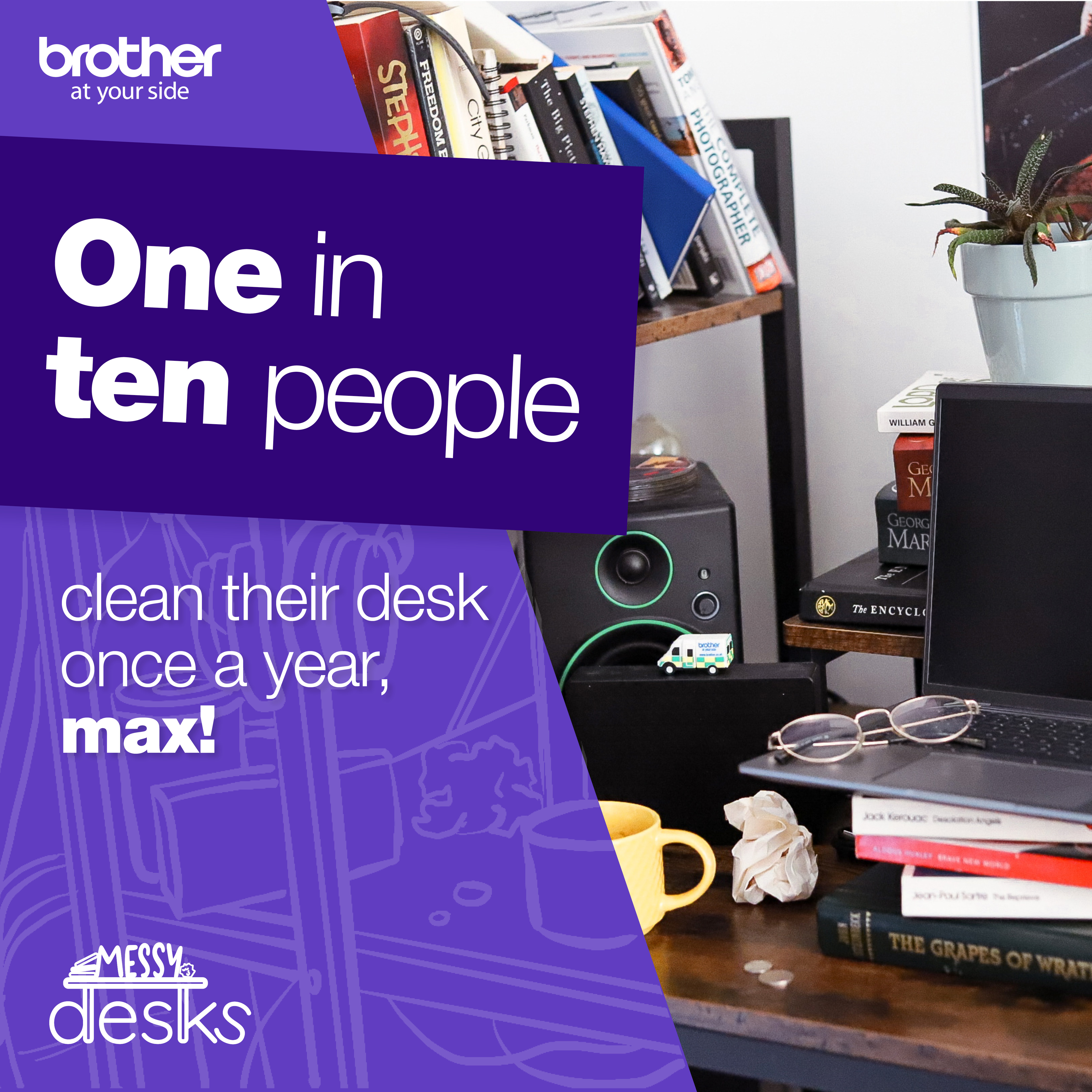 Messy Desks | Home office printers & scanners | Brother UK