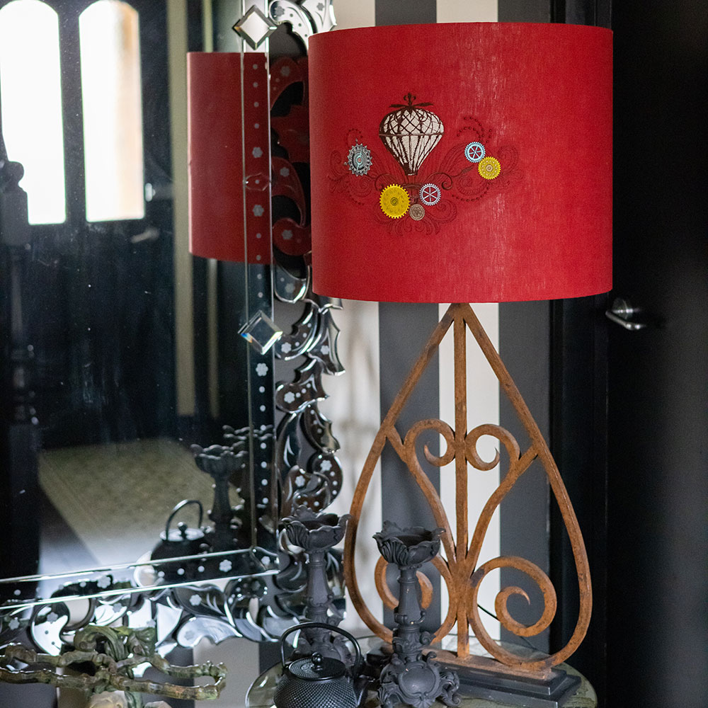 Embroidered lampshade | Brother | Blog