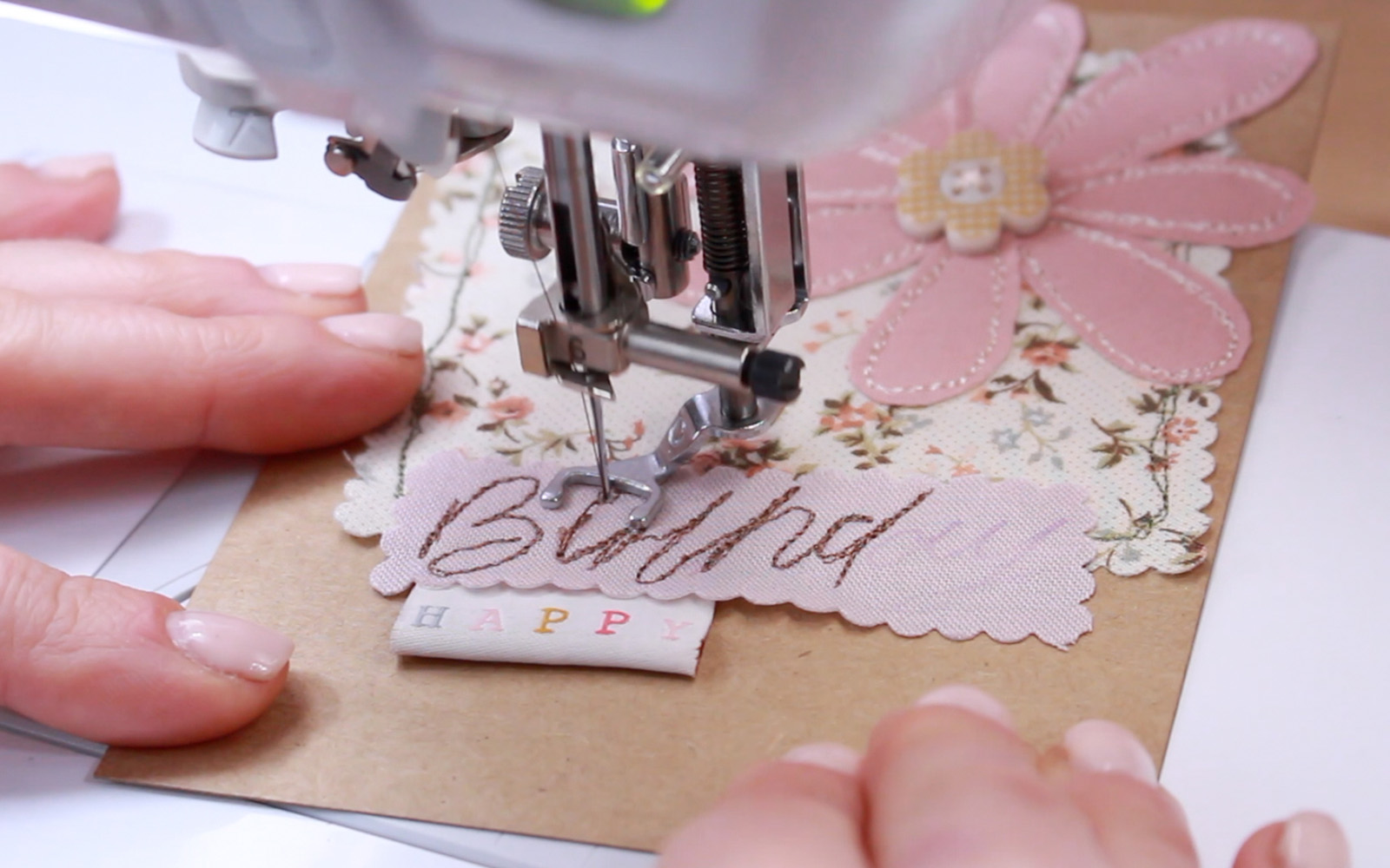 Free motion appliquéd cards | Brother | Blog