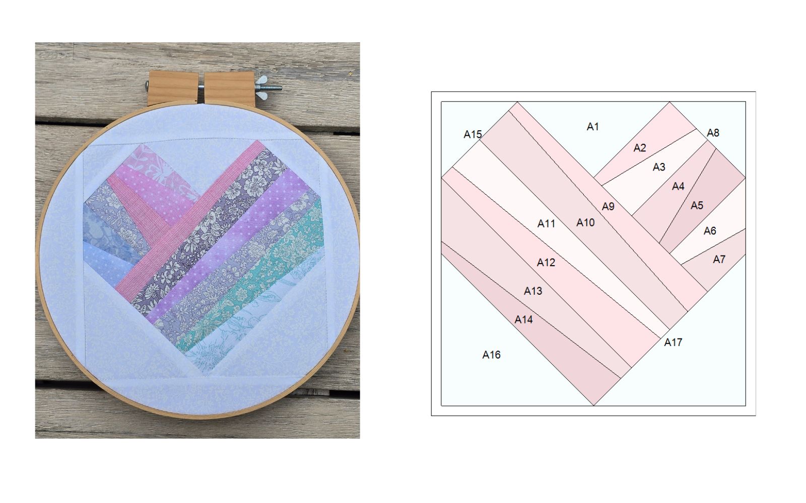 Foundation paper piecing heart | Brother | Blog