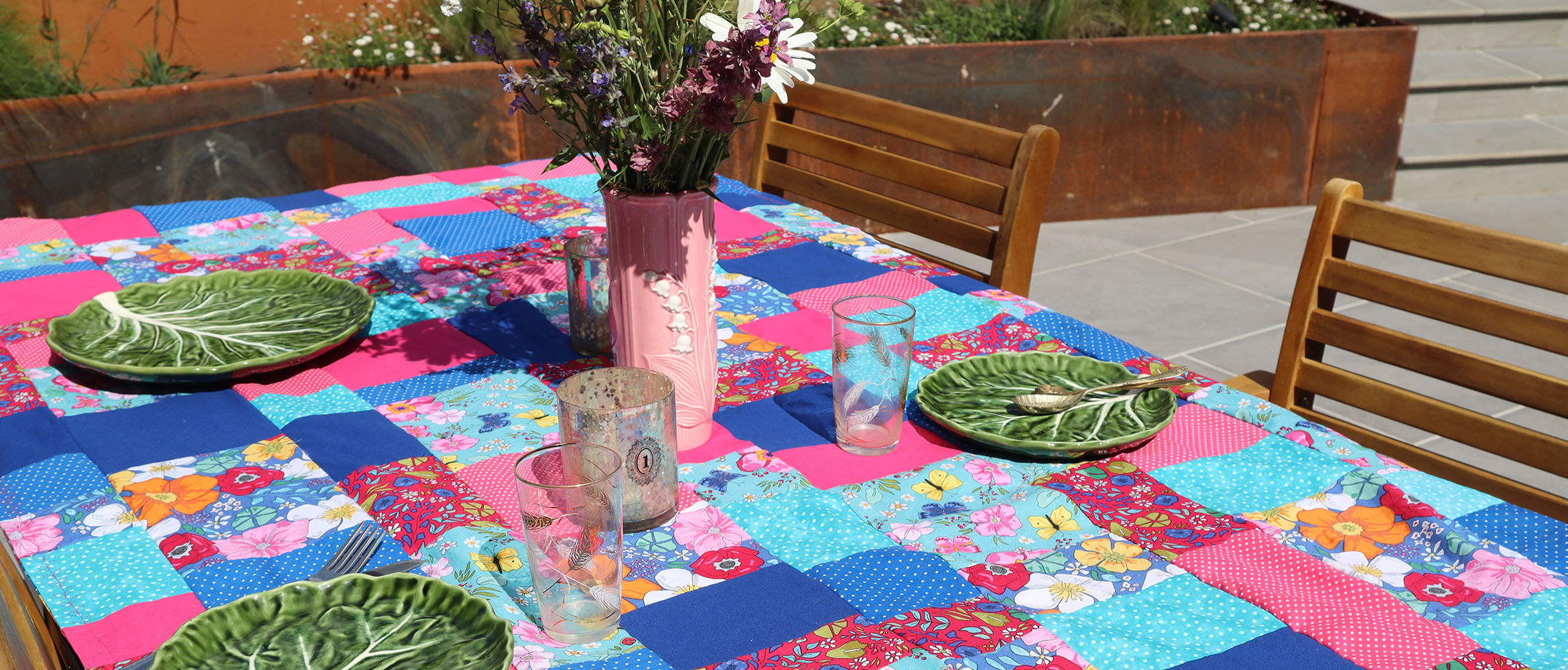 Crafty Lass patchwork tablecloth | Brother | Blog